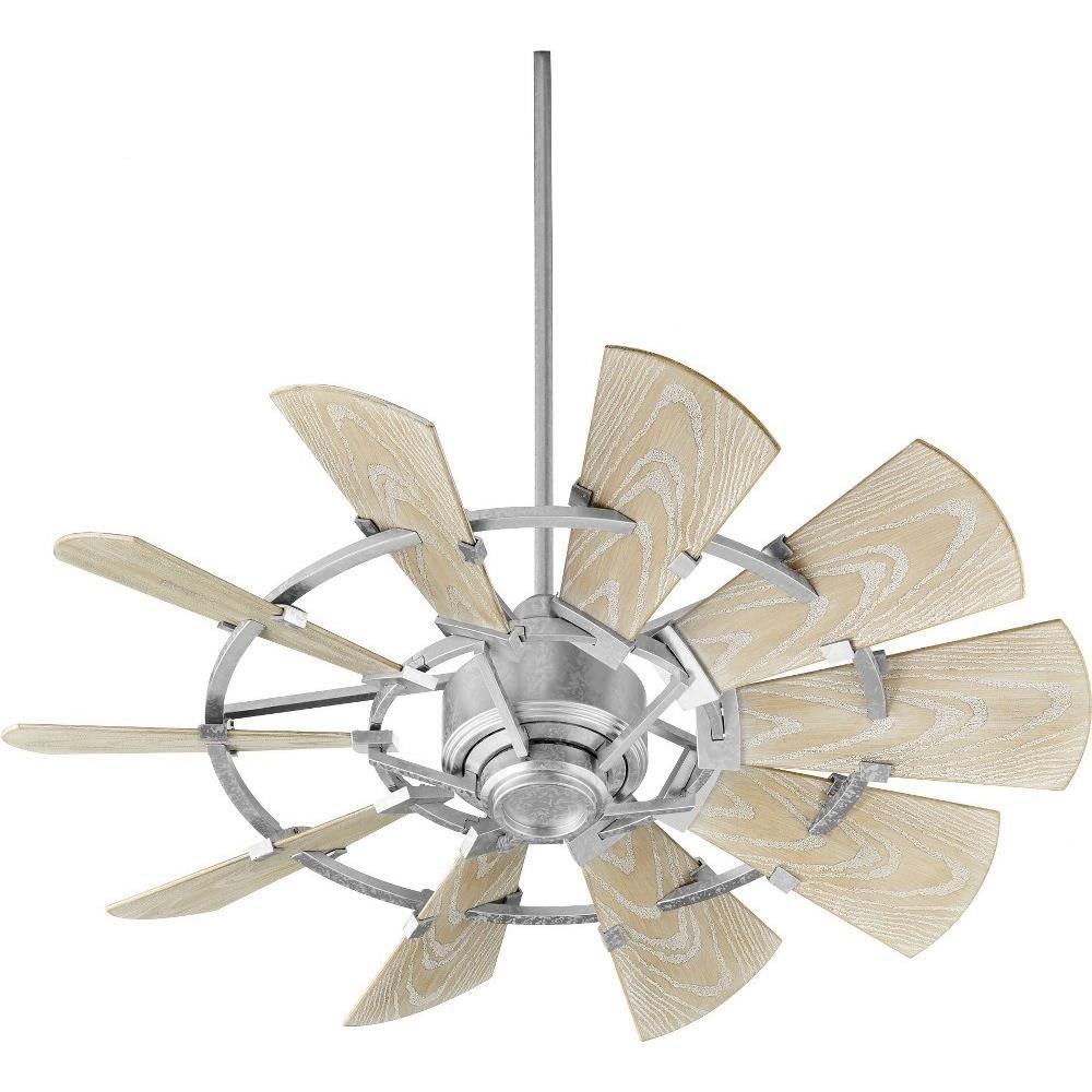 Quorum International Windmill Outdoor 44" Damp Fan in Galvanized with ...
