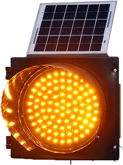 Amazon.com: Solar Traffic Signals Signs Lights Yellow Traffic Warning ...