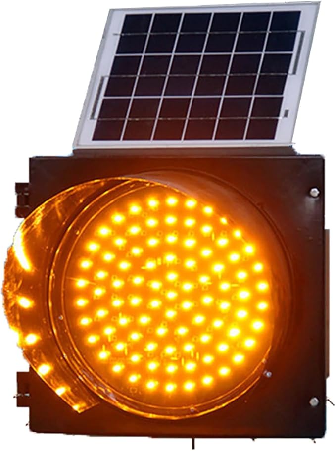 Amazon.com: Yqyc Solar Traffic Signals Signs Lights Yellow Traffic ...
