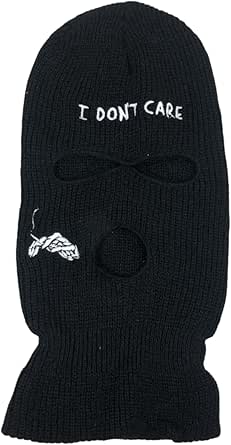 3-Hole Ski Mask Knitted Ski Mask with Design Full Face Cover Thermal ...