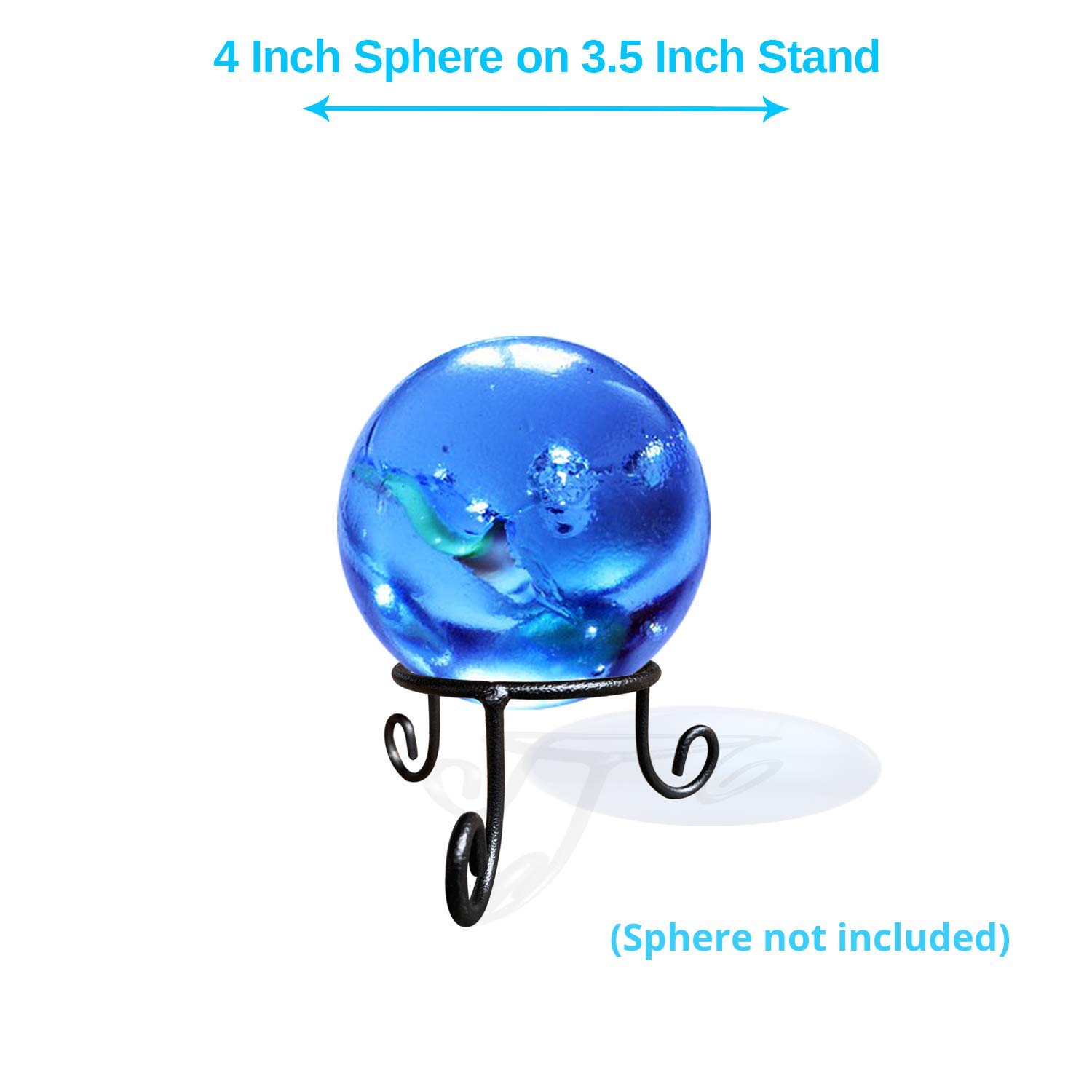 EcoRise Black Iron Ball Stand - Gazing Globe Stand for Balls, Sphere ...