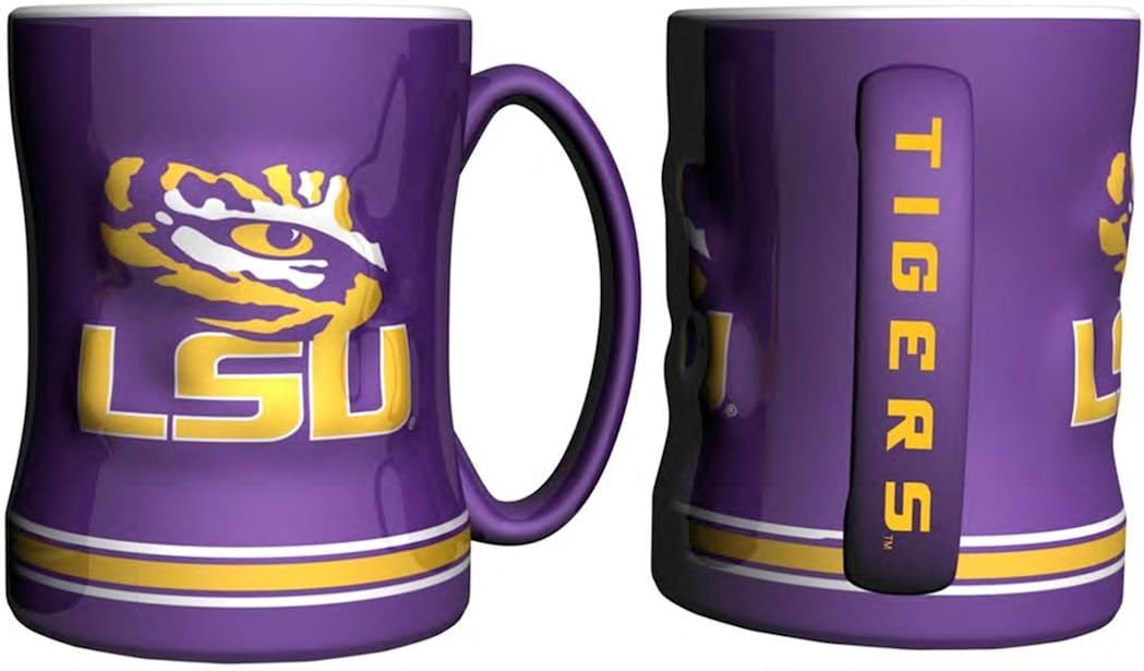 Amazon.com: LSU Tigers Coffee Mug - 14oz Sculpted Relief : Home & Kitchen