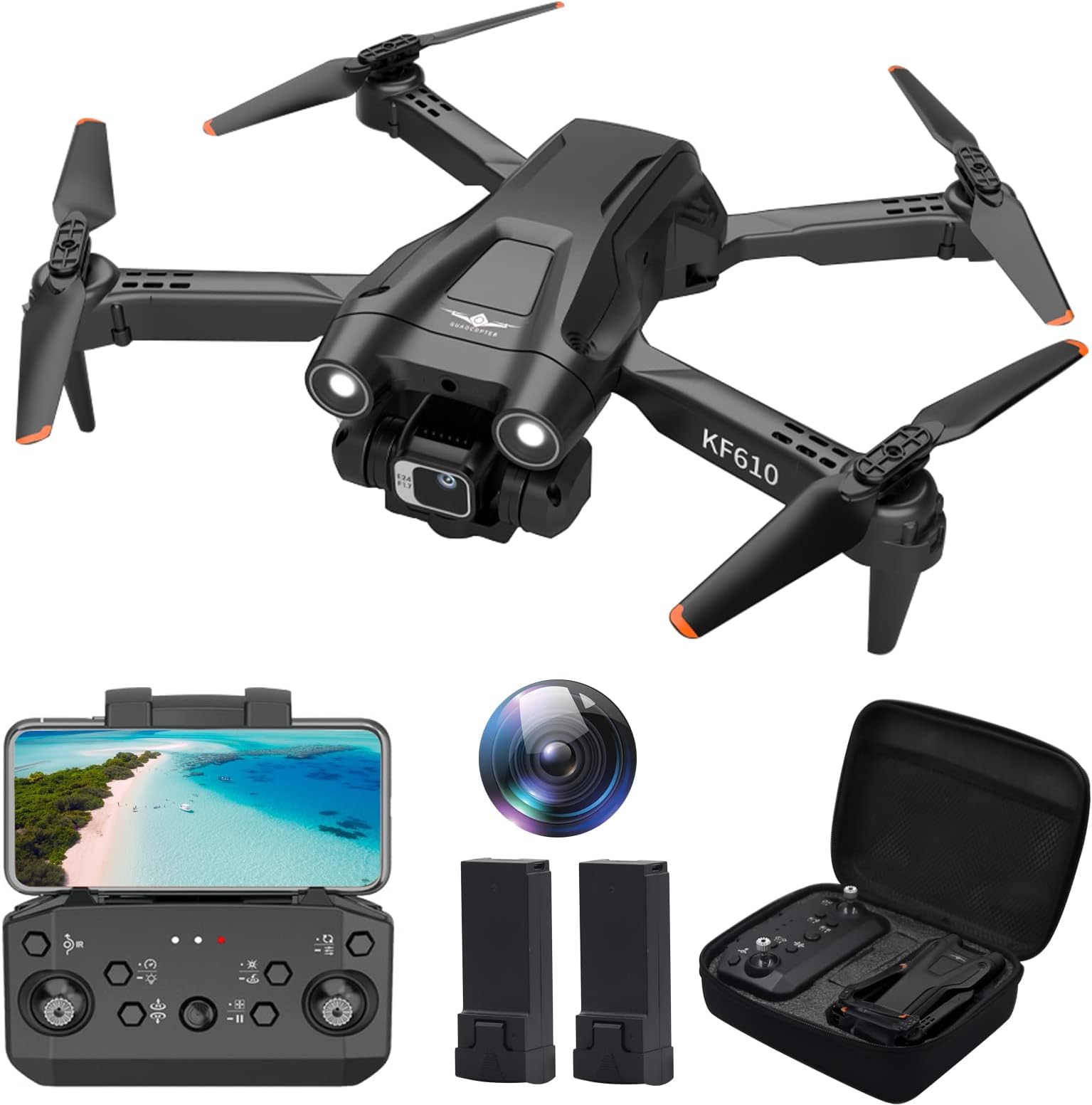 Amazon.com: 5inch FPV Drone Kit with F405 FC 60A ESC 600MW VTX, 4S 2207 ...