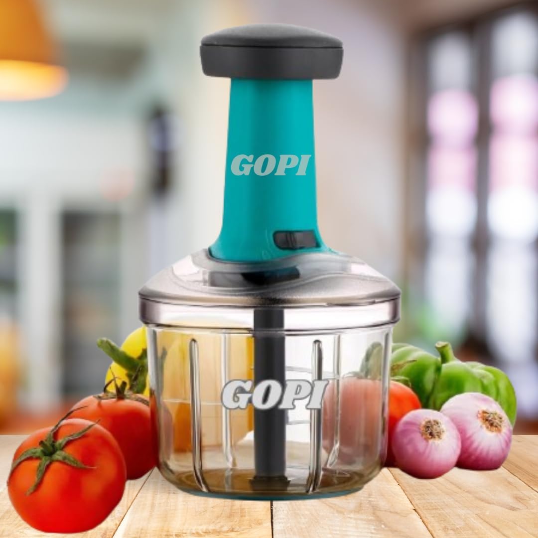 AXN Steel Large Manual Hand-Press Vegetable Chopper (900ml) : Amazon.in ...