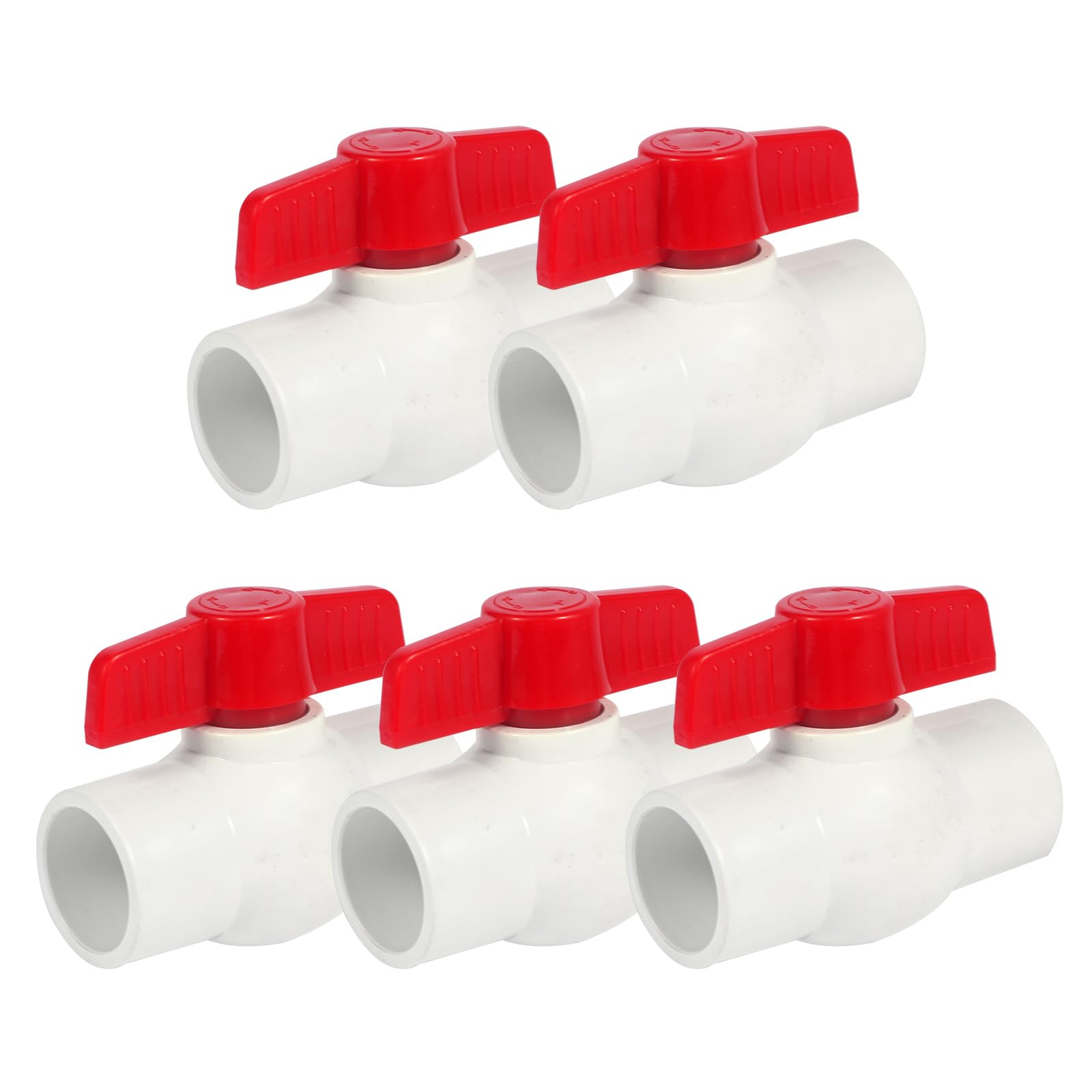 Snapklik.com : 5 Pack 1 PVC Ball Valves, PVC Valves Ball Valve Water ...