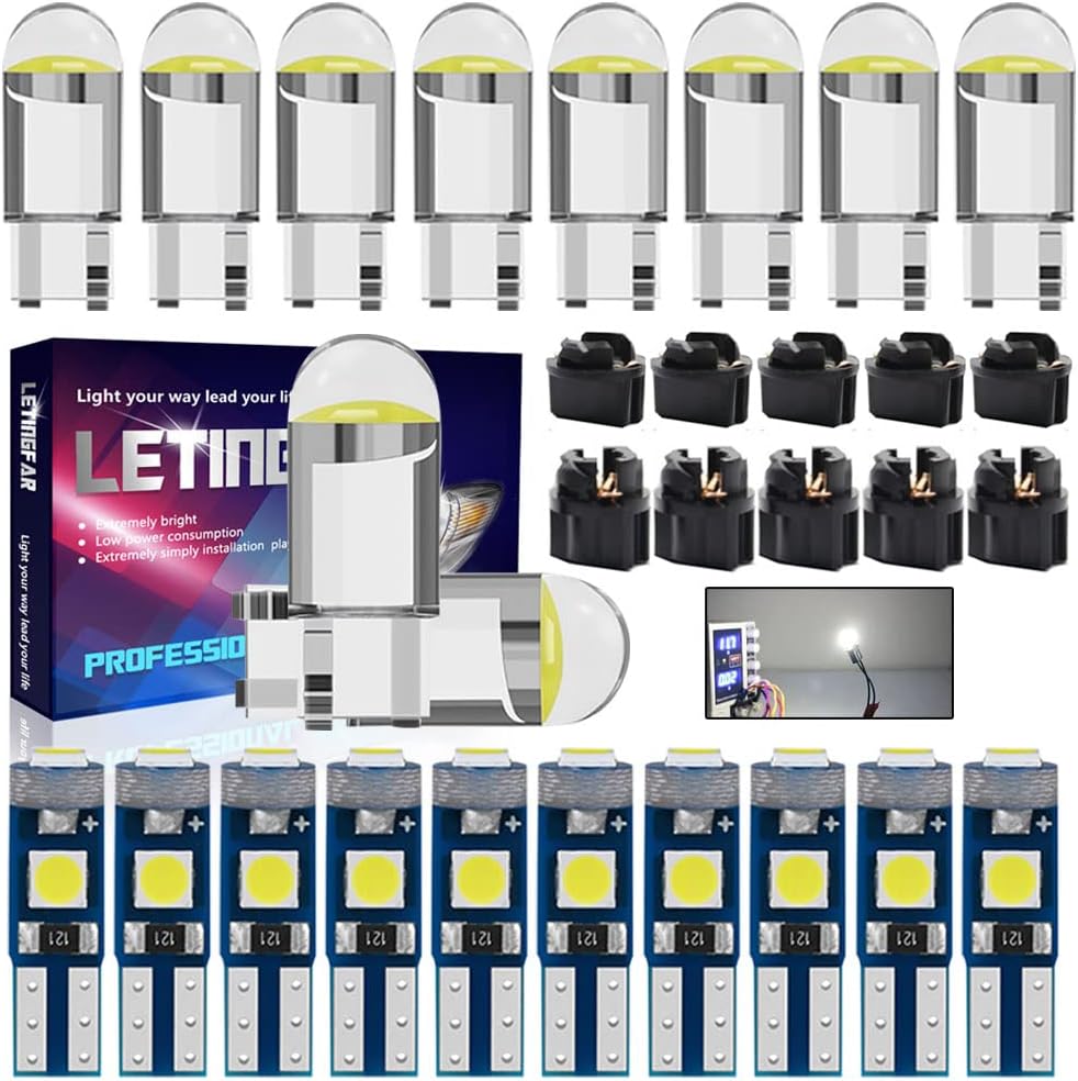 Amazon.com: Alopee 30 Pack 194 LED Bulb White 6500K 198 LED Bulb T10 ...