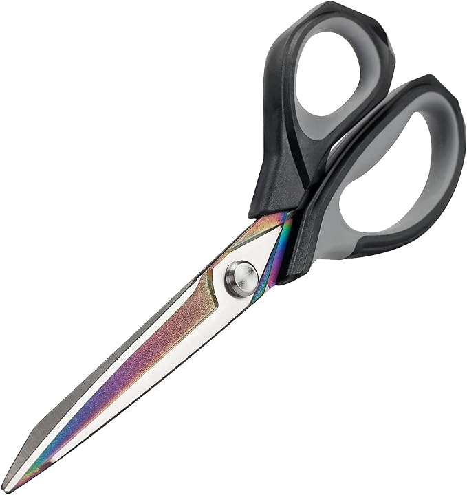 QMVESS Premium Fabric Scissors 9.5 Inch Heavy Duty Scissors All Purpose ...