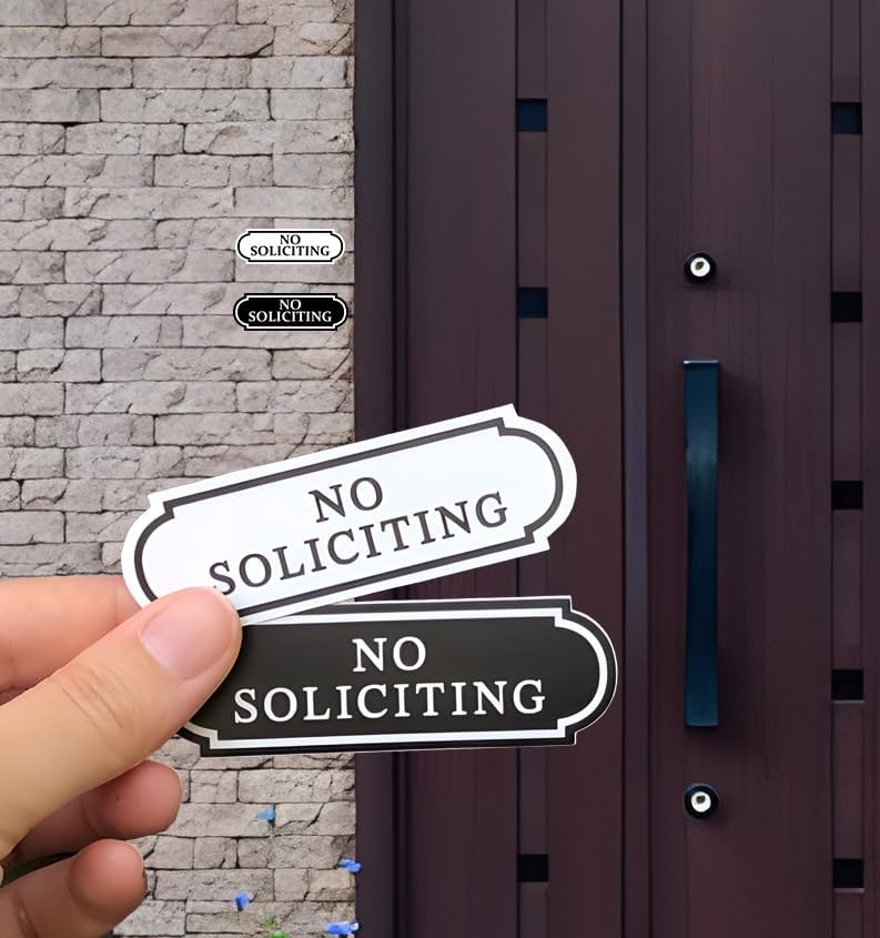 Amazon.com : No Soliciting Sign for House Stickers 2PCS No Soliciting ...