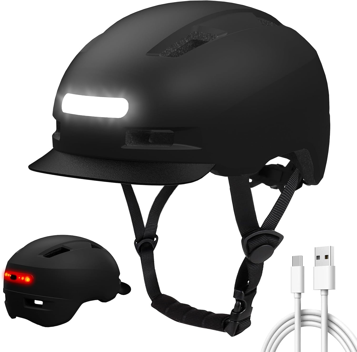 Amazon.com : Bike Helmet, Shinmax Adult Cycling Helmet with USB ...