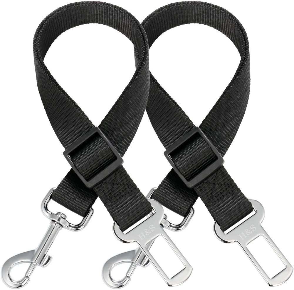 H&S 2 Pack Dog Car Seat Belt - Dog Seat Belt Clip - Car Harness for ...