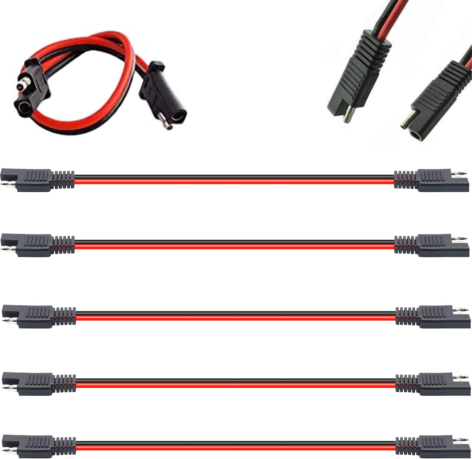 Amazon.com: 5 Pack 12" 10 Gauge 2 Pin Quick Disconnect Audiopipe ...