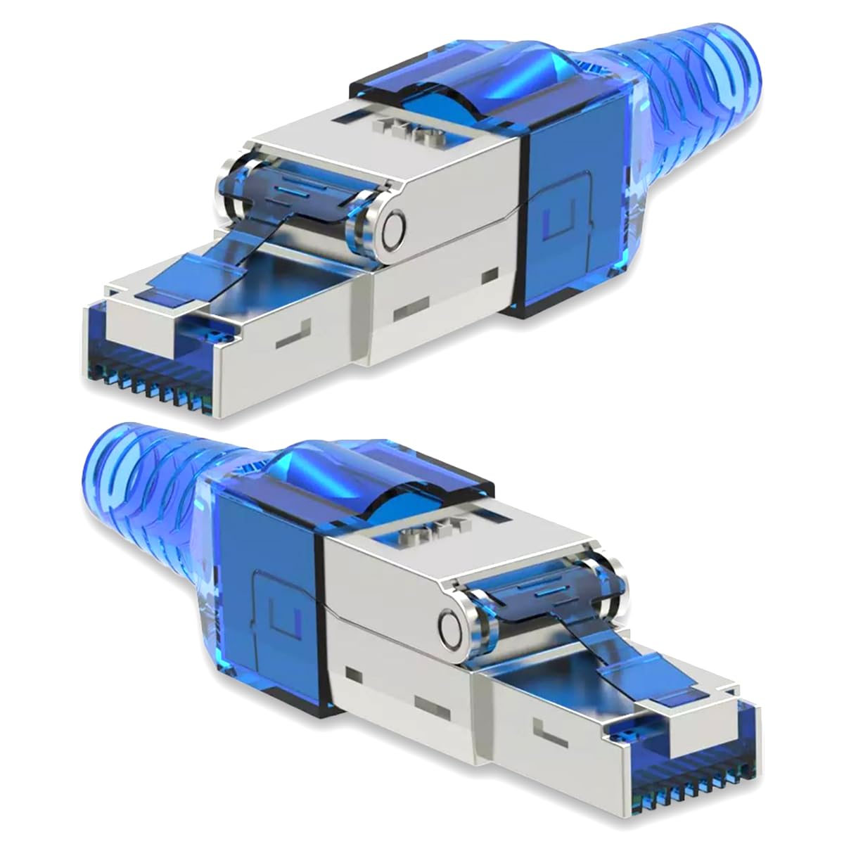 Lot de 2 fiches réseau CAT 7 sans outil RJ45 CAT7 - Pour câble de pose ...