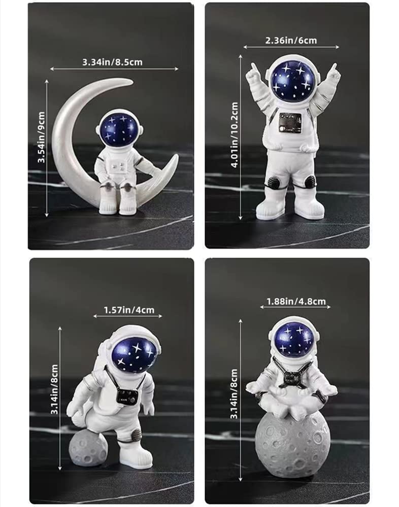 NatureMan 4Pcs Astronaut Statues Spaceman Sculpture Resin Arts Child ...