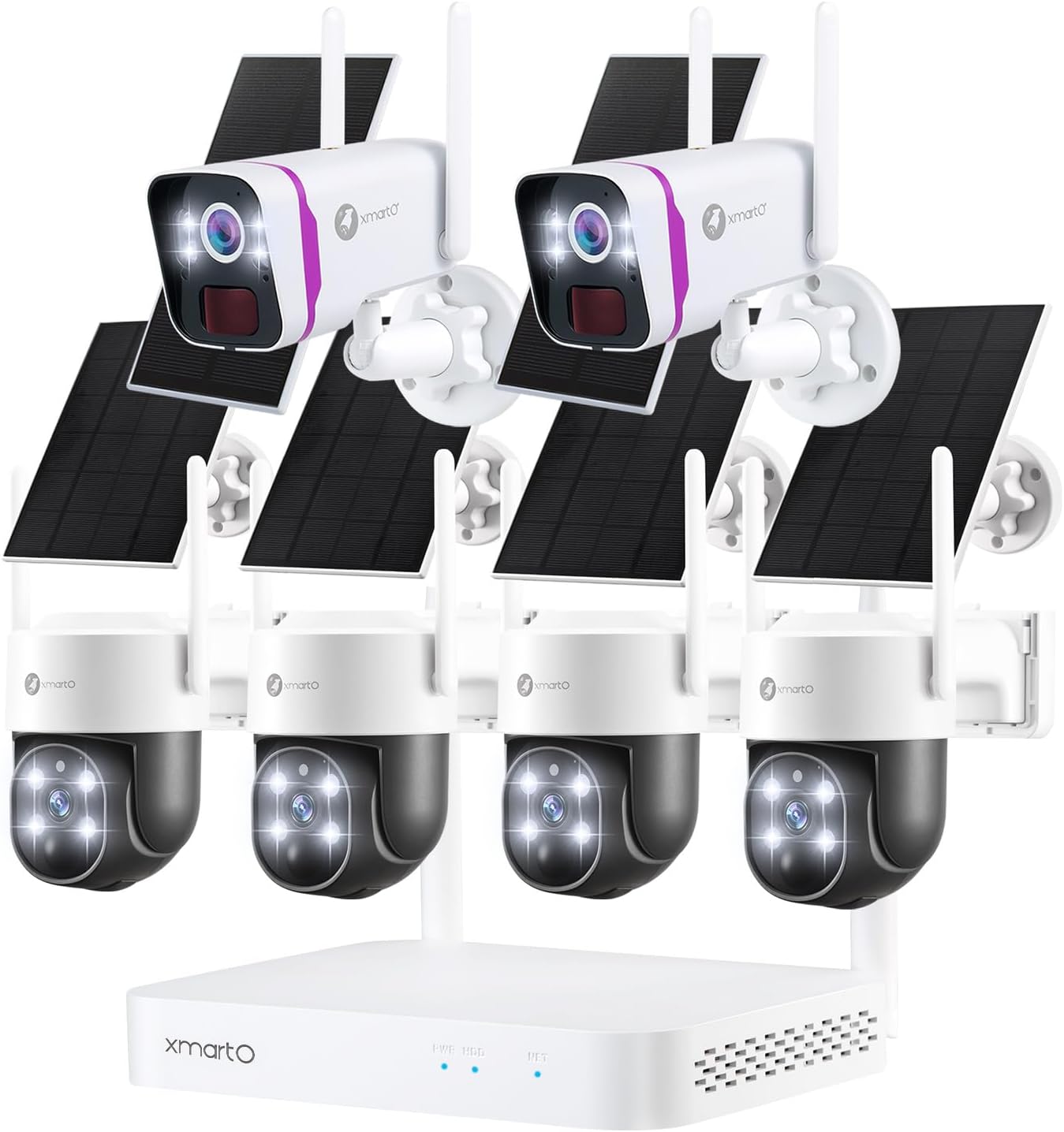 Amazon.com: XMARTO 100% Wire-Free Solar PTZ Home Security Camera System ...