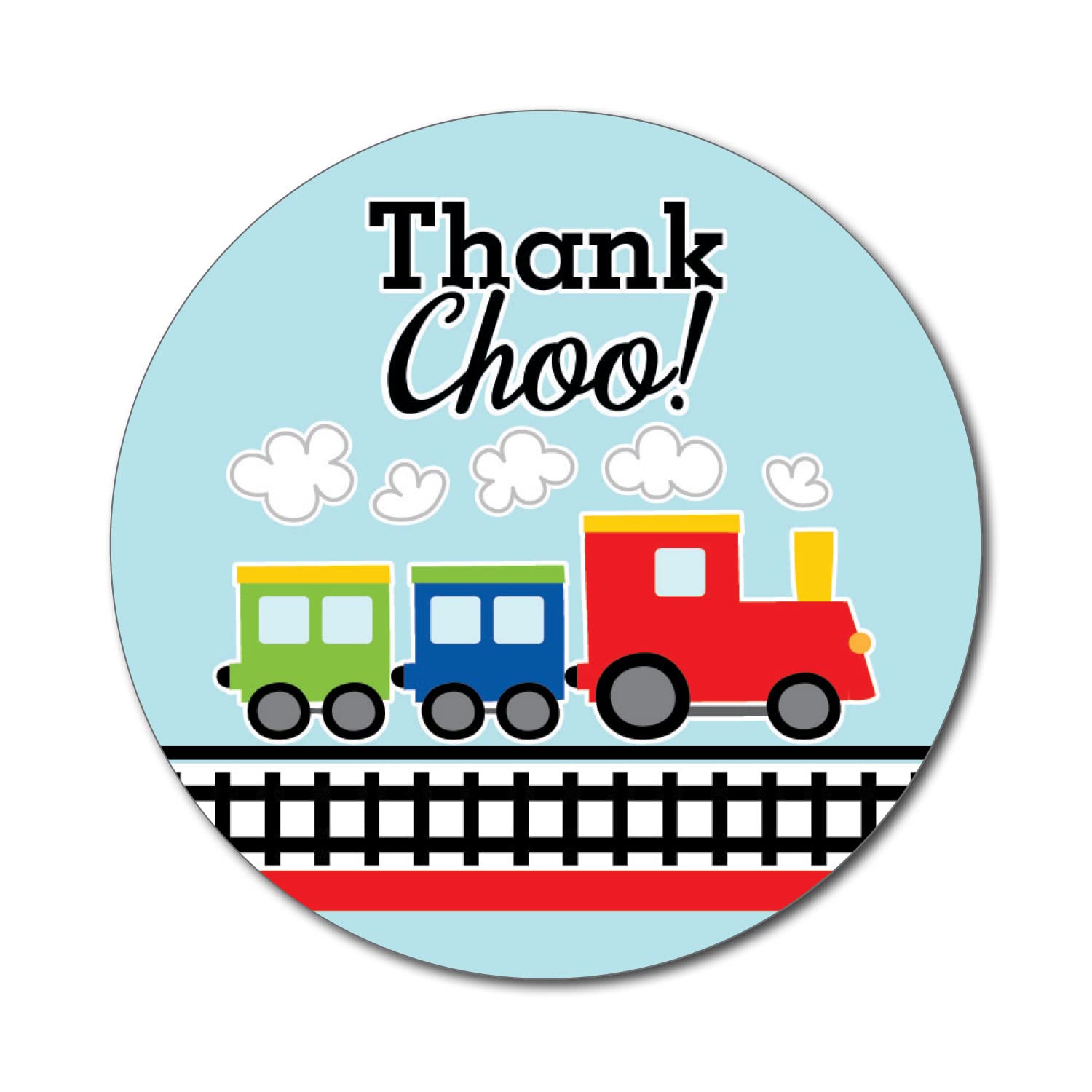 Amazon.com: 36 2.5 inch Thank Choo Train Birthday Party Stickers ...