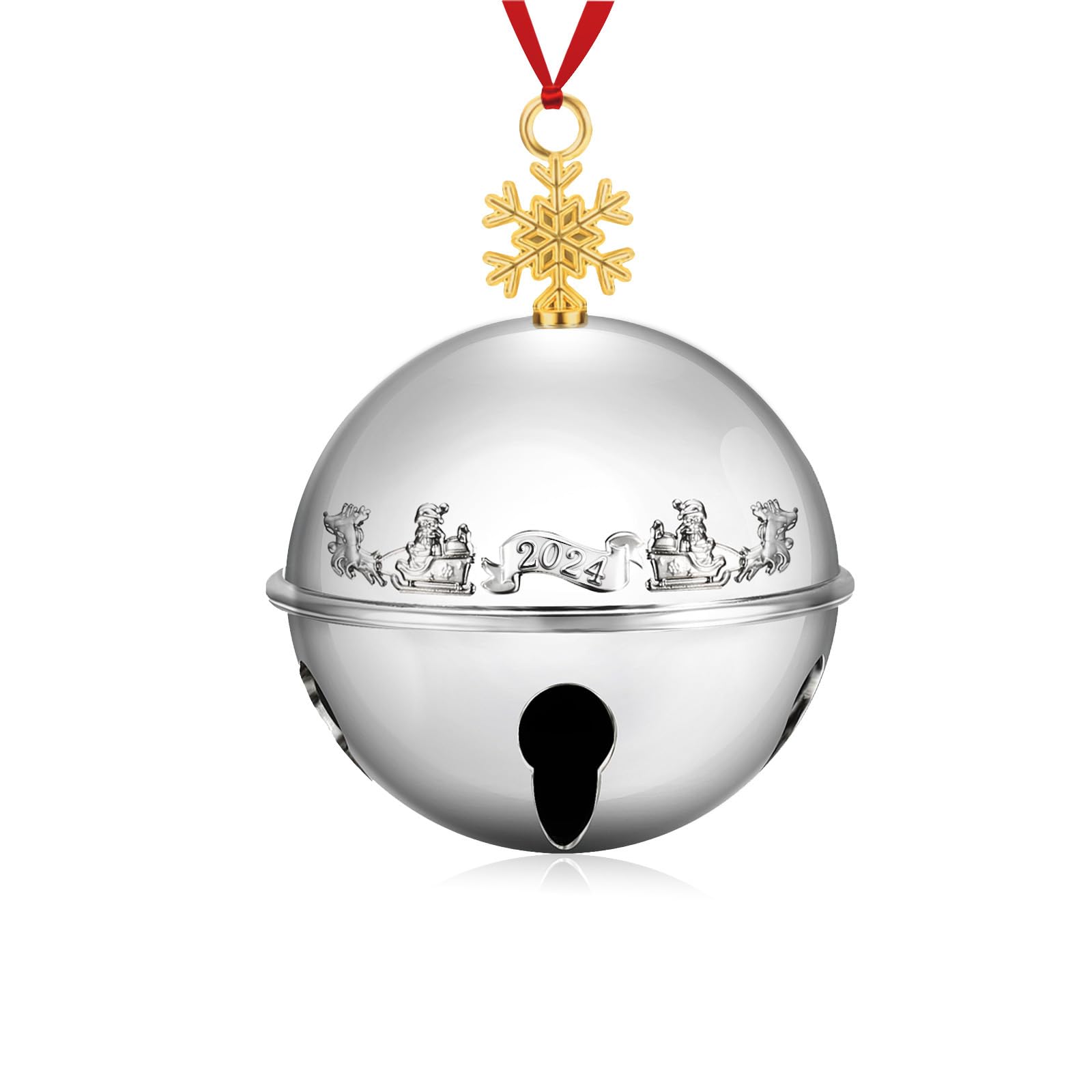 Amazon.com: 2024 Christmas Sleigh Bell Ornament, Christmas Bell ...