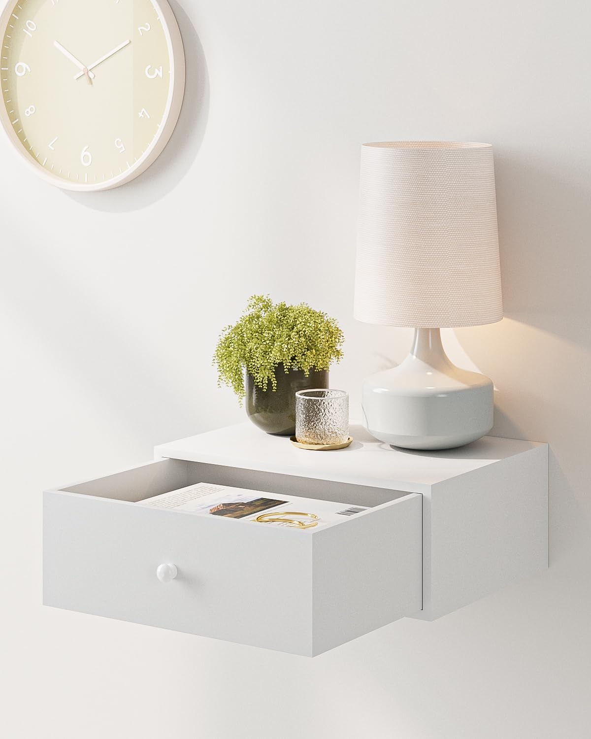 Amazon.com: Aobafuir Floating Nightstand, Small Modern Floating ...