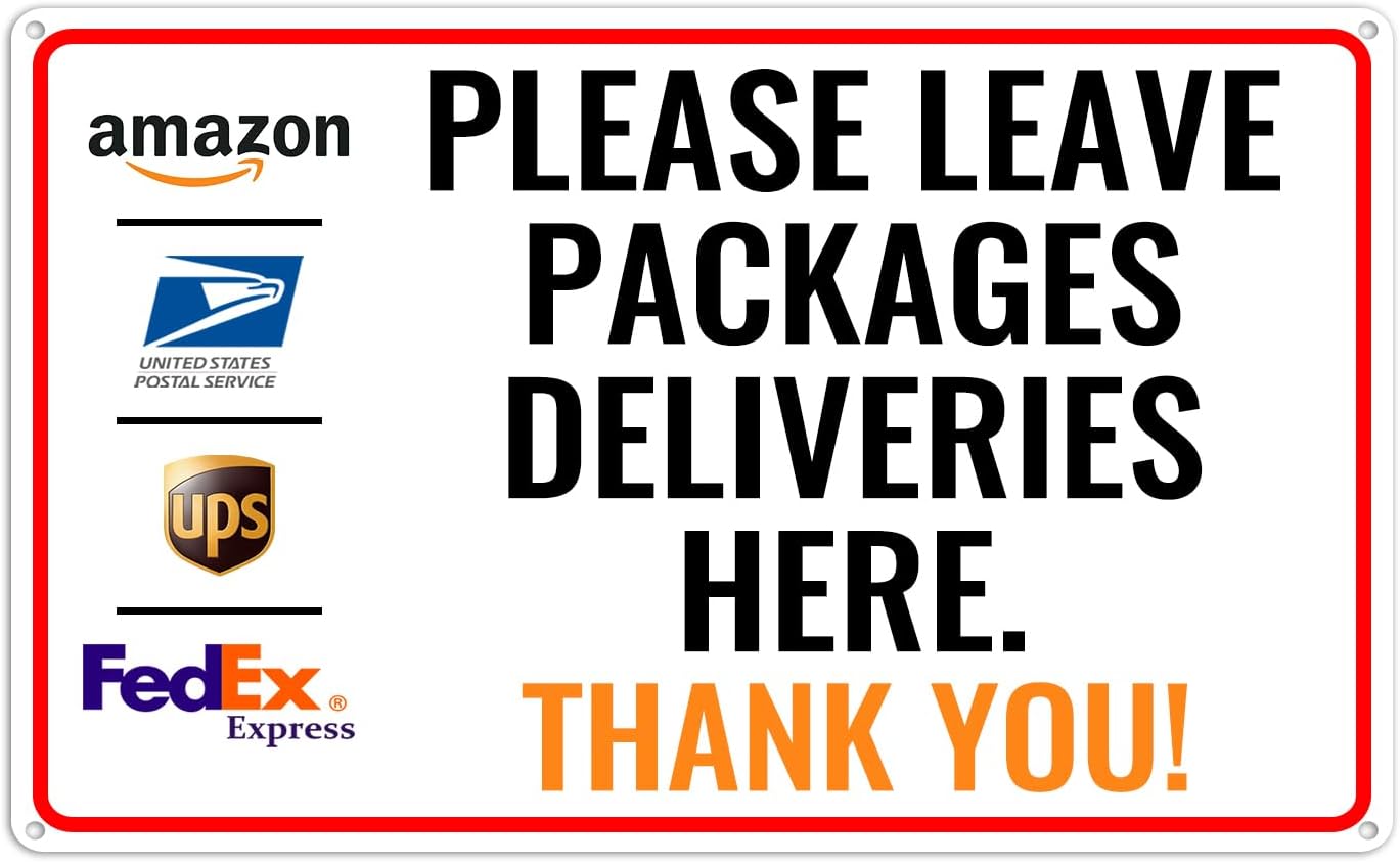 Amazon.com: Aestalrcus Delivery Signs for "Please Leave Packages ...