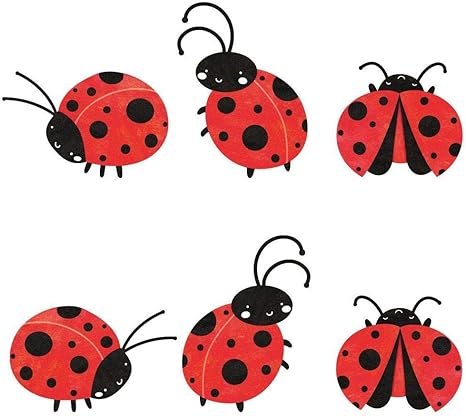 Amazon.com: Ladybug Decals Stickers for Ladybug Wall Decor - Set of 6 ...