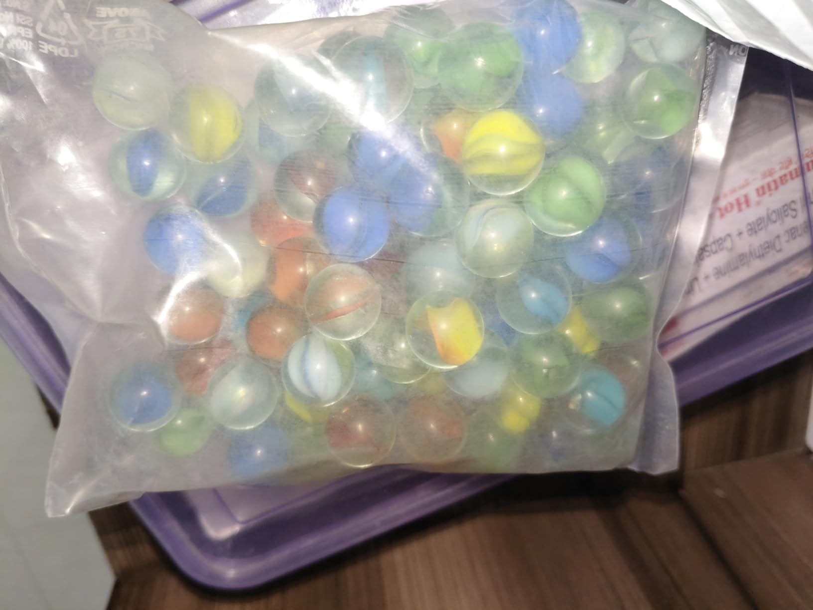 pmw - Marbles - 100Pcs - Glass Playing Balls - Kanche - Goli ...