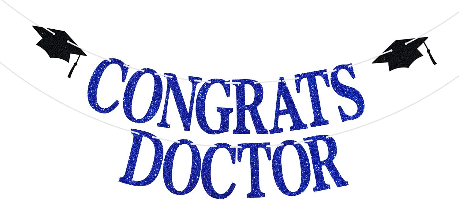 Amazon.com: Congrats PHD Banner - PHD Graduation Bunting Sign, So Proud ...