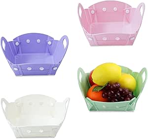 Amazon.com: 4 Pack Rubber Catch All Trays with Handle, Key Tray for ...