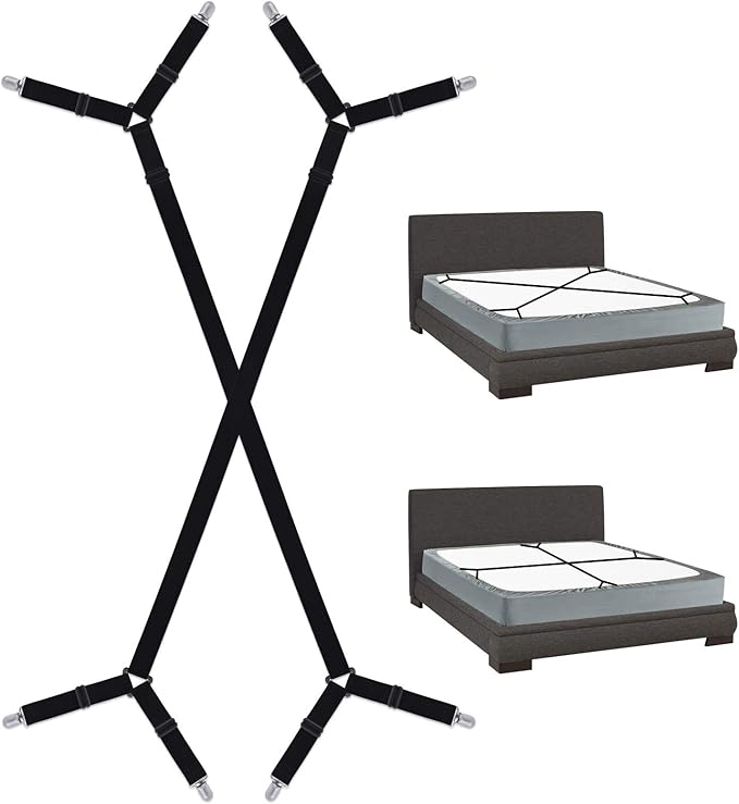 Amazon.com: Bed Sheet Holder Straps, Bed Sheet Fasteners Suspenders ...