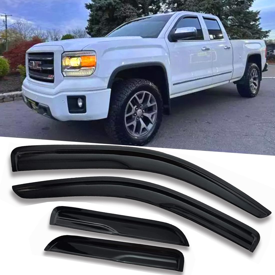 Amazon.com: Side Window Deflectors Vent Window Visor for 2015-2018 ...