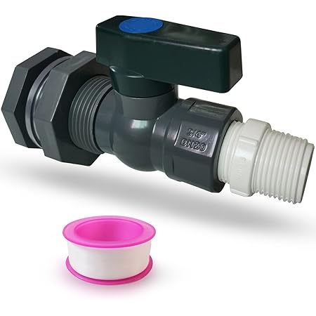 Amazon.com: QWORK PVC Spigot Rain Barrel Faucet Kit, 2 Pack 3/4 ...