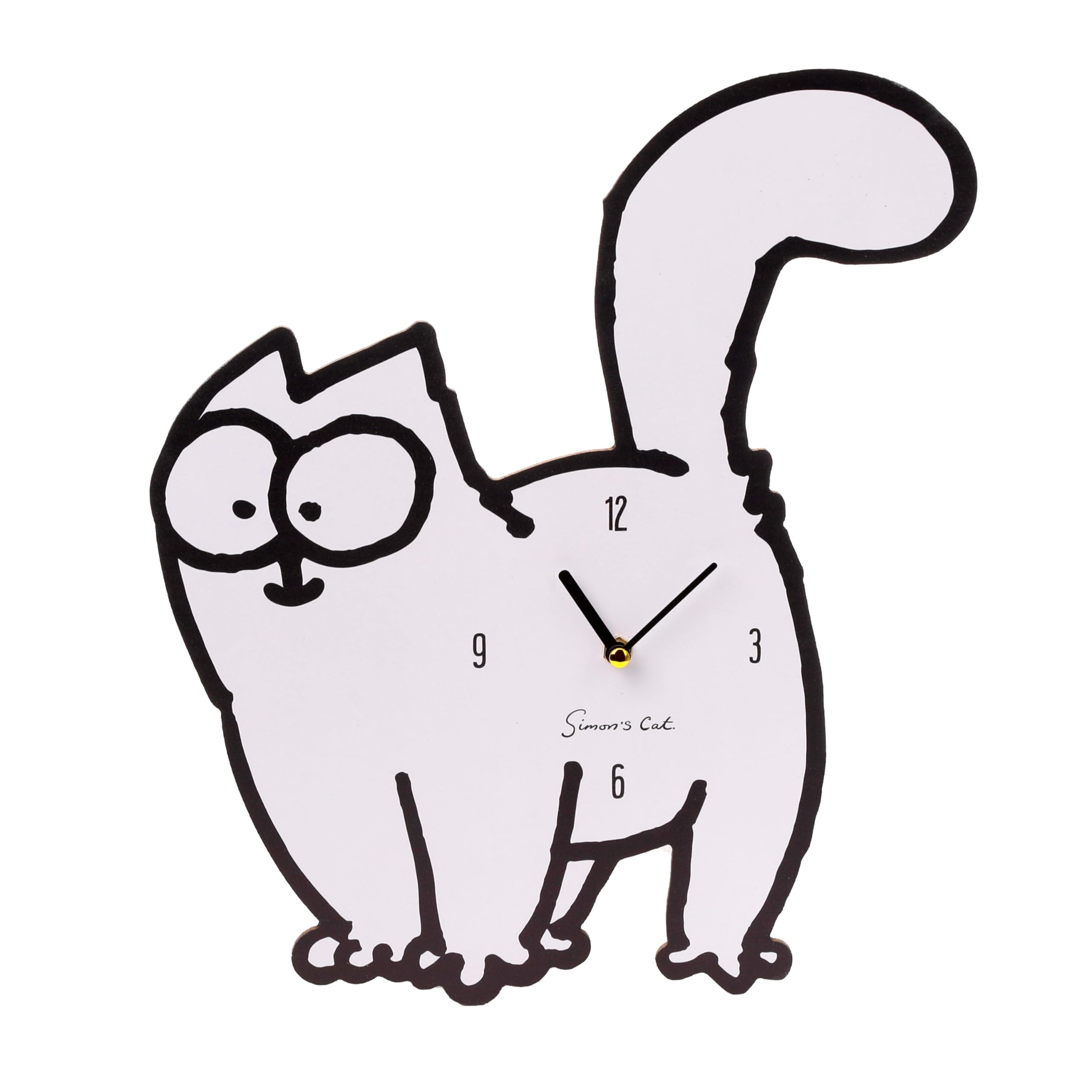 Puckator Simon's Cat Shaped Picture Clock - Wall Clock Clocks - Mens ...