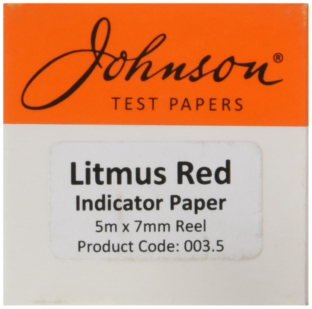 Johnson Test Papers 003.5 Litmus Red Paper, Roll Dispenser, 5 m x 7 mm ...