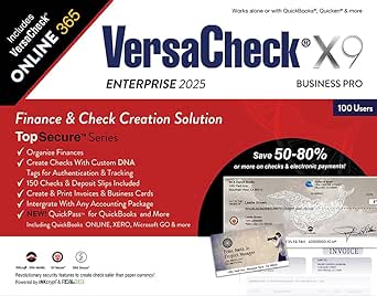 Amazon.com: VersaCheck X9 Enterprise 2025 – 100 Users (Download ...