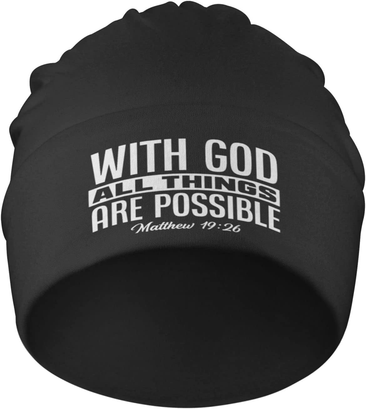 Bible Verse Matthew 19:26 Christian Gifts Beanie Hat for Men Women ...