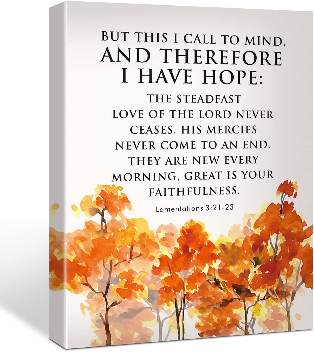 Amazon.com: Bible Verse Lamentations 3:21-23 Canvas Poster But This I ...