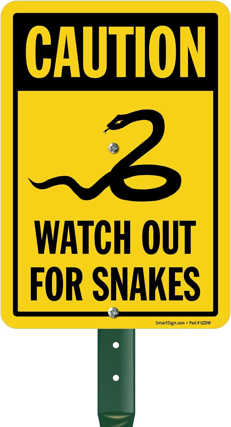 Amazon.com: ZYPENG Safety Sign Danger Sign Watch Out for Snakes Wall ...
