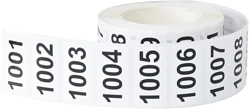 Amazon.com : DGBDPACK Consecutively Numbered Labels, 1.5 x 0.79 Inch Self-Adhesive Inventory ...