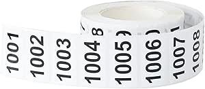 DGBDPACK Consecutively Numbered Labels, 2 x 1 Inch Self-Adhesive ...