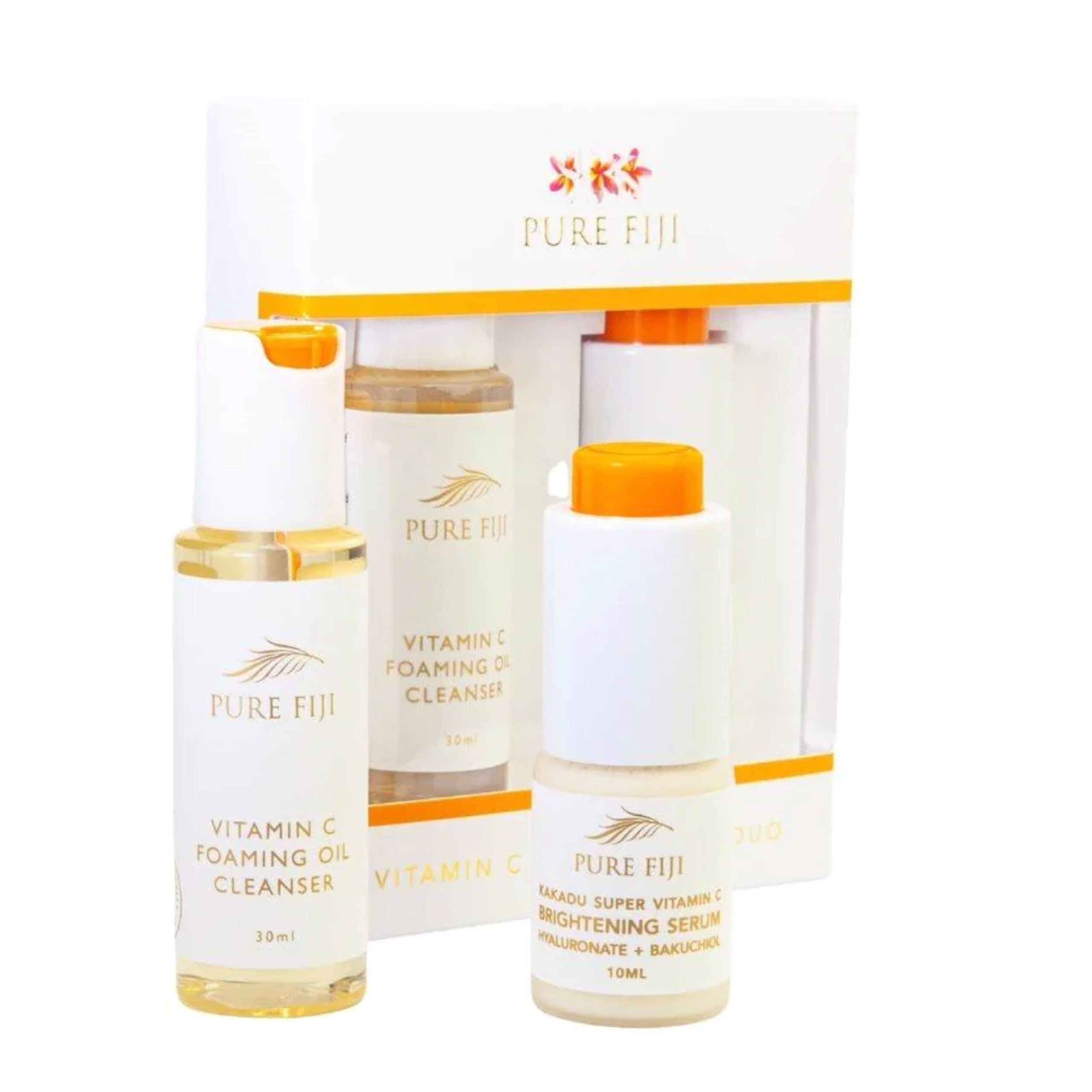 Amazon.com: Pure Fiji Vitamin C Brightening Duo Kit - Foaming Oil and ...