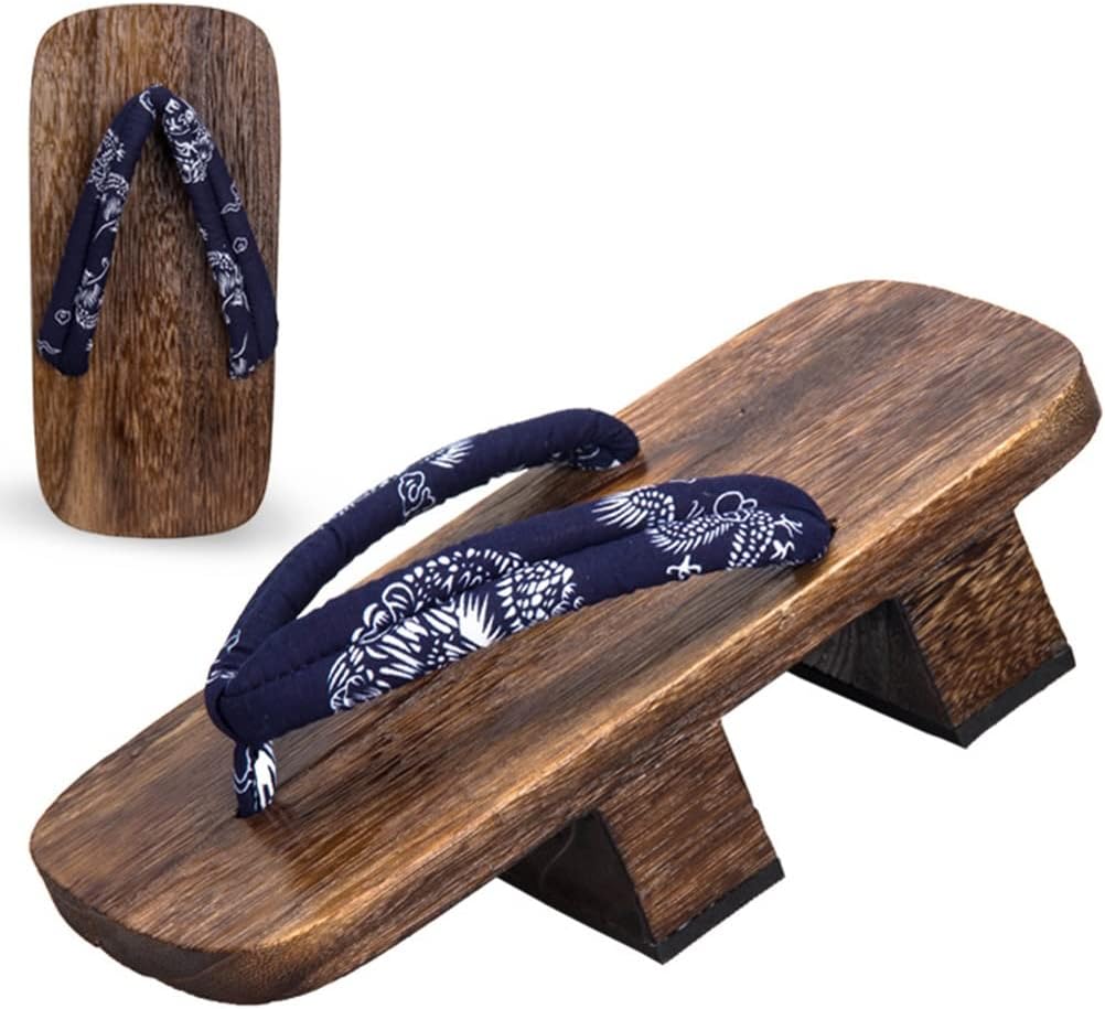 Amazon.com: TRB Two-Toothed Clogs for Men, Retro Mens Flip Flop Japanese Wooden Slippers High ...