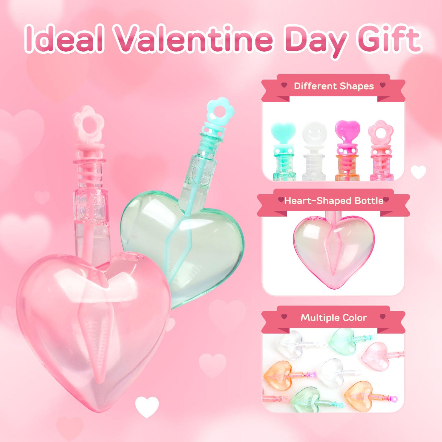 Snapklik.com : TOY Life 24 Heart-Shaped Valentines Day Cards & Bubbles