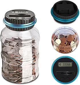Amazon.co.jp: Piggy Bank Portable Size LCD Display Smart Electronic ...