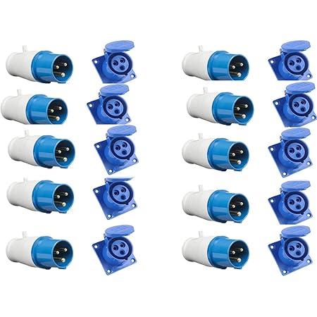 Industrial Socket (PB01S) - IP44, 16 Amp Socket, 230V, 6h, Single Phase ...