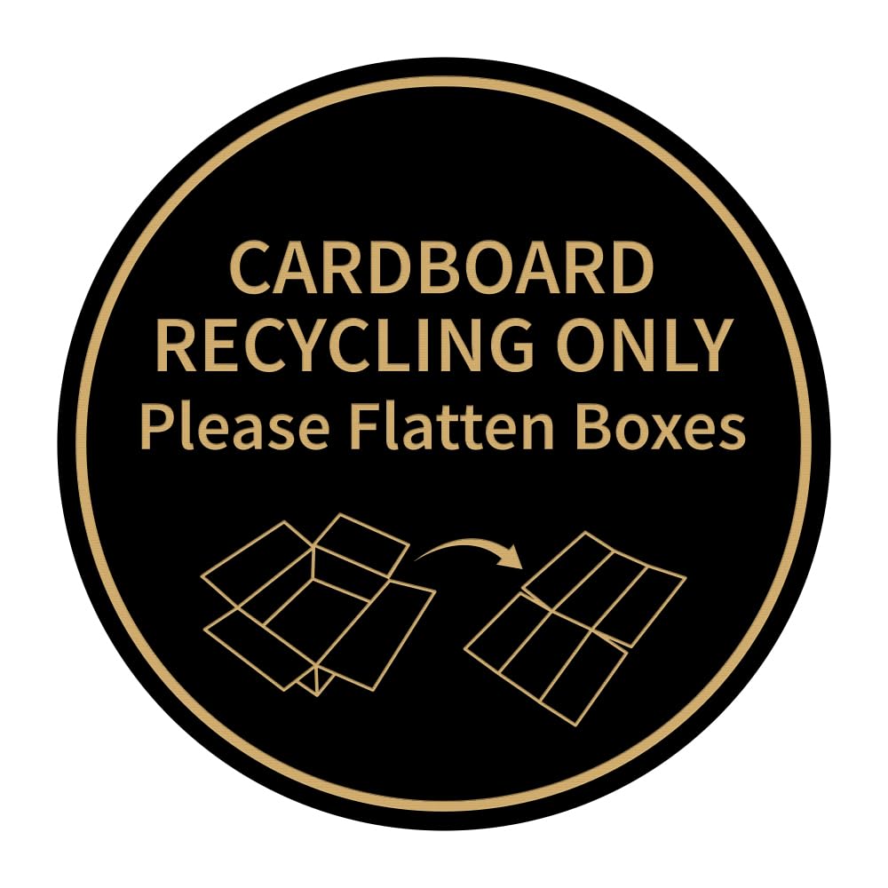Amazon.com : Signs ByLITA Circle Cardboard Recycling Only Please ...