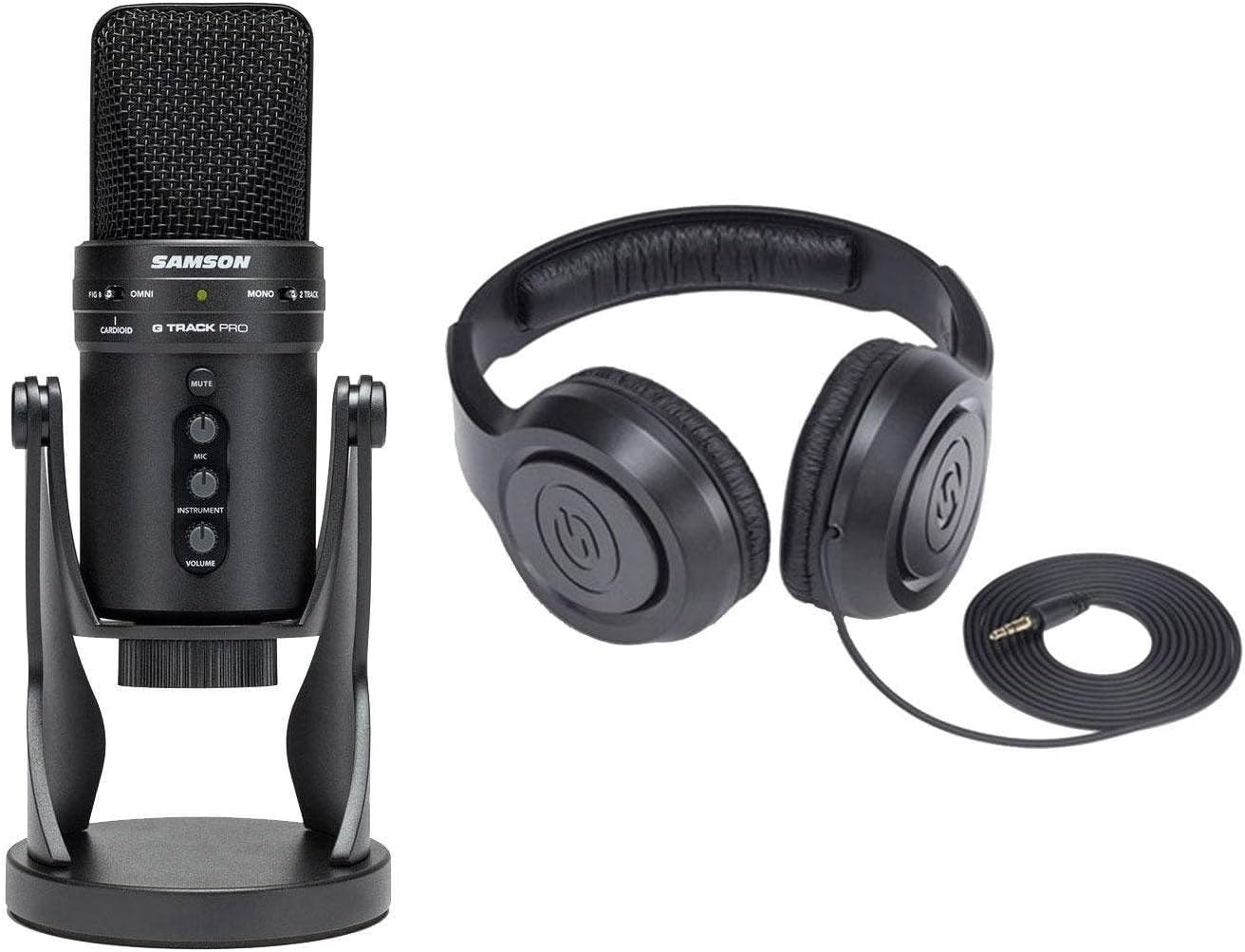 Amazon.com: SAMSON G-Track Pro USB Microphone with SR-350 Headphones ...