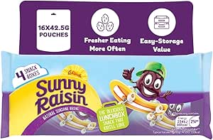 Whitworths Kids (Sunny Raisins - 42.5g, Pack of 16) : Amazon.co.uk: Grocery