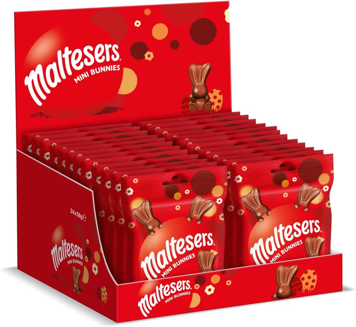 Maltesers Malteaster Mini Bunnies Chocolate Pack, 58 g (Case of 24 ...