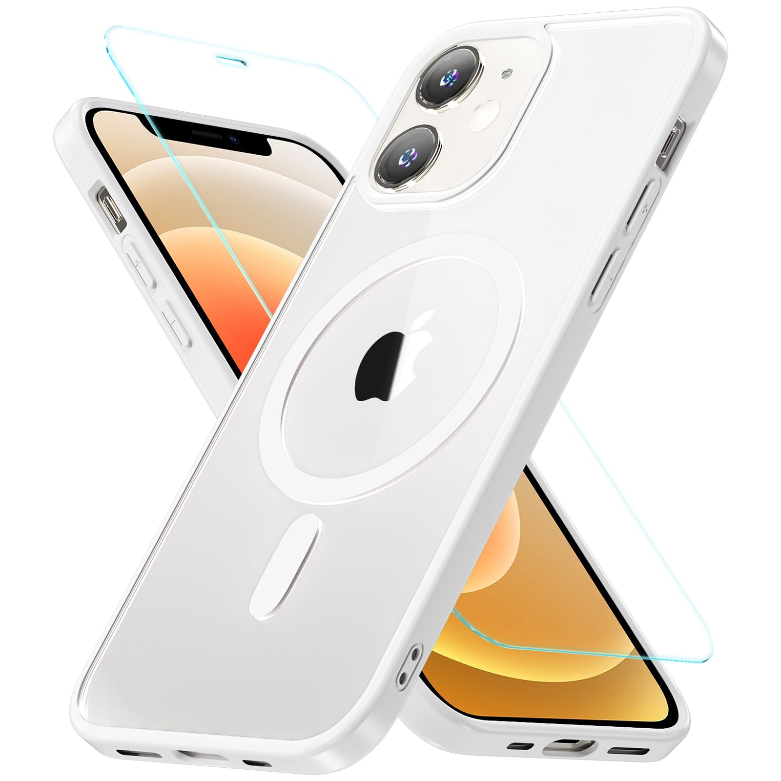 OWKEY Compatible with iPhone 12 Case, iPhone 12 Pro Case for Magsafe ...