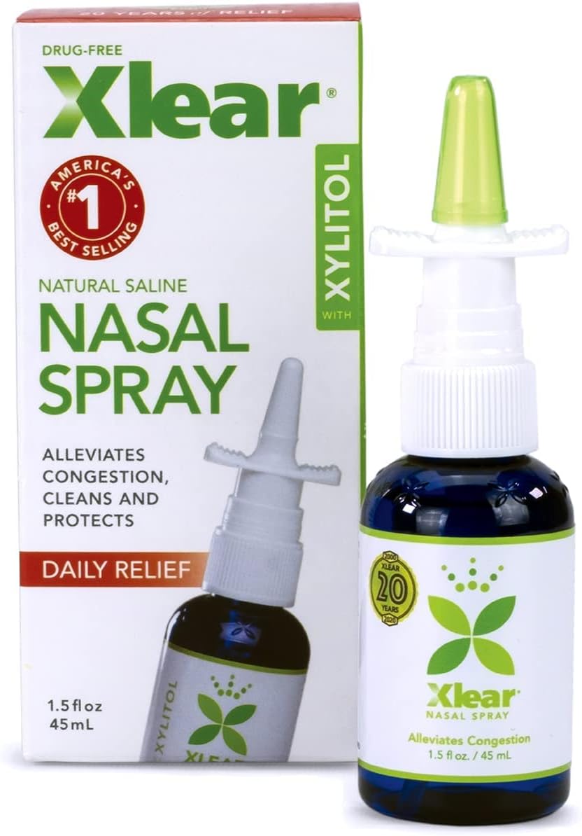 Amazon.com: Xlear Nasal Spray, Natural Saline Nasal Spray with Xylitol ...