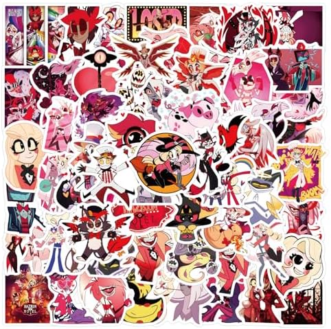 123 Pcs Hazbin Hotel Cartoon Stickers Pack | Cool Funny Graffiti ...