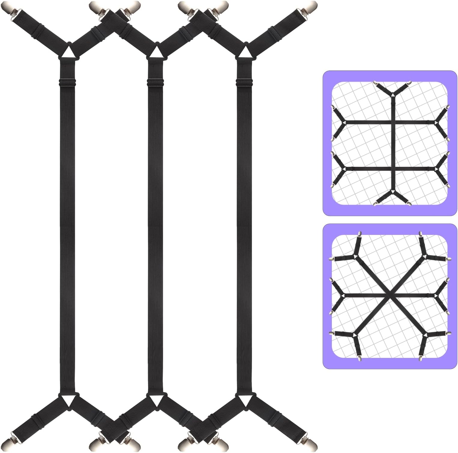 Amazon.com: RayTour Sheet Keeper Straps Bed Sheet Holder for Corners ...